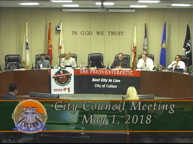 City of Colton - City Council Meeting - 5/1/2018