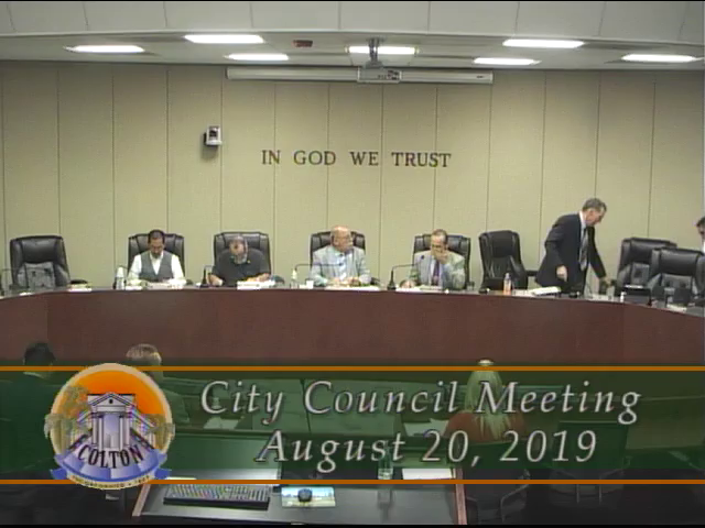 City of Colton - City Council Meeting - 8/20/2019