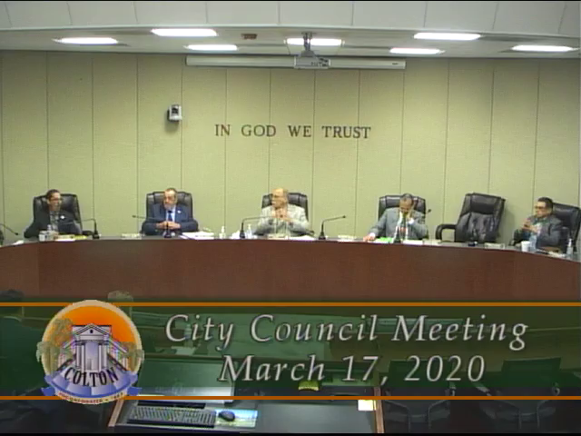 City of Colton - City Council Meeting - 3/17/2020