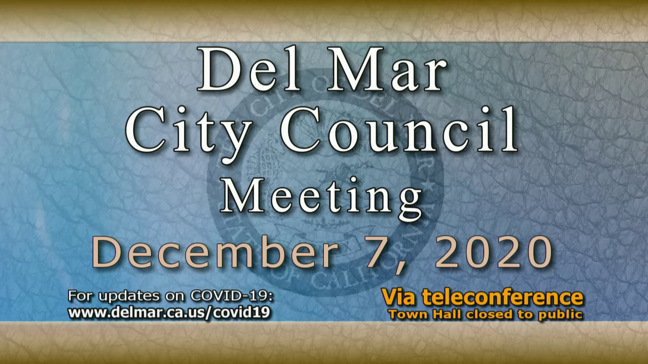 Del Mar, CA | City Council Meeting - 12/7/2020
